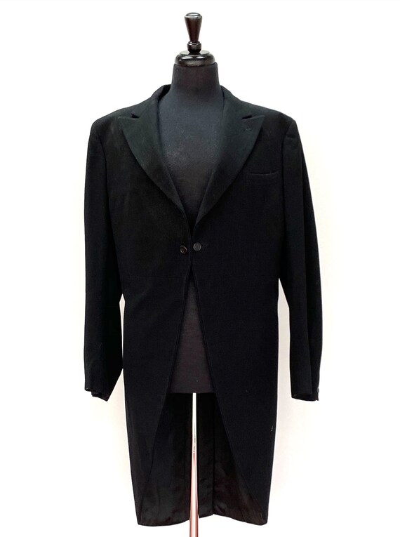 1940's British Tailored Frock Coat Hand Painted Wild … - Gem