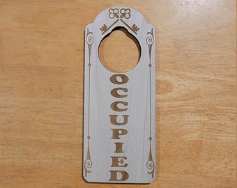 Occupied and Vacant Door Sign Svg, Door Hanger Svg, Privacy Clipart ...