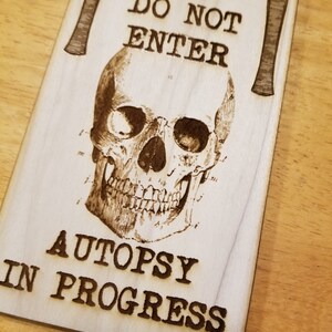 Do Not Disturb Autopsy Engraved Door Hanger Sign - Etsy