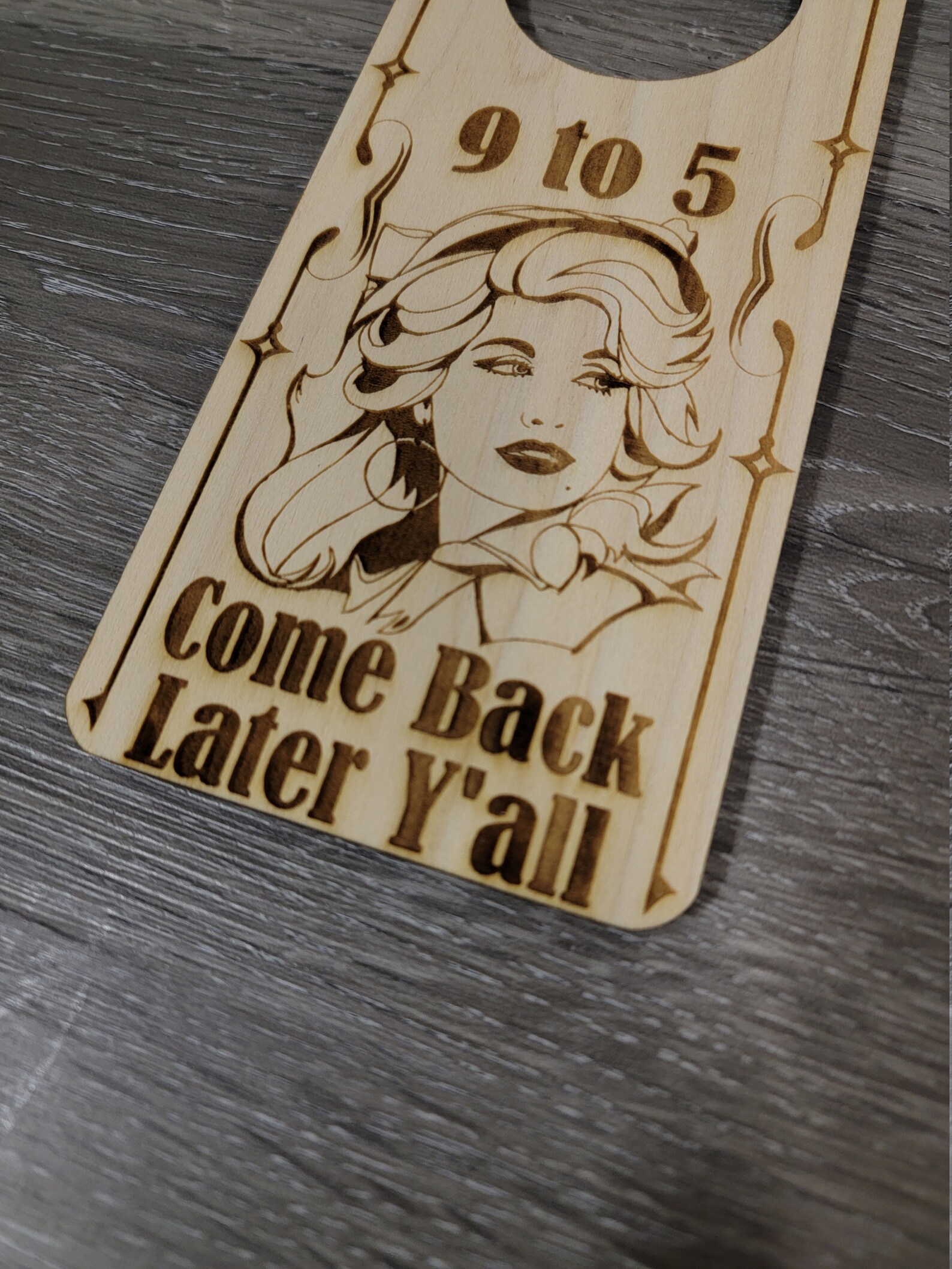 Dolly Working 9 to 5 Engraved Door Hanger Sign Dolly Parton - Etsy