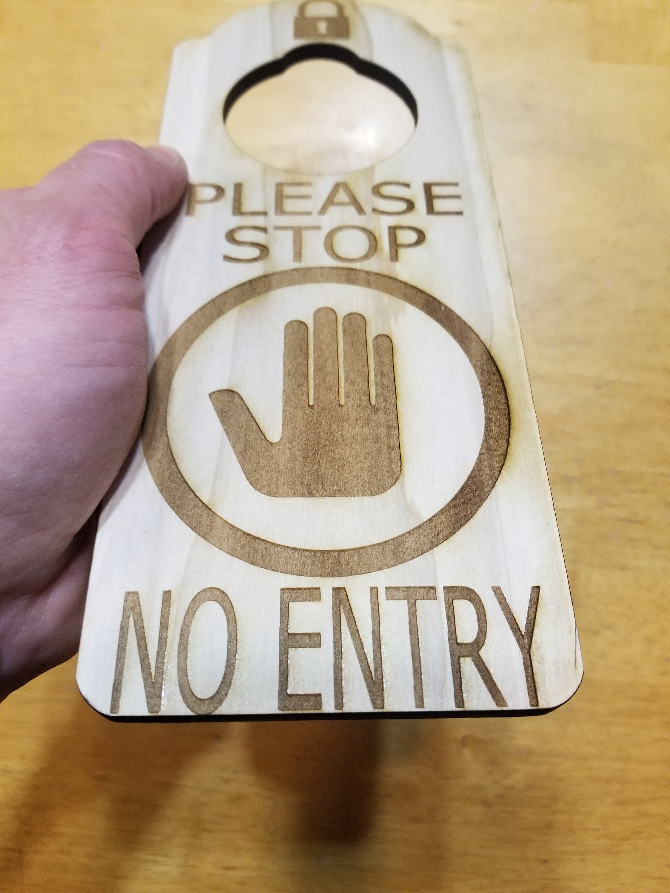 Please Stop No Entry Engraved Door Hanger Sign Do Not Disturb - Etsy