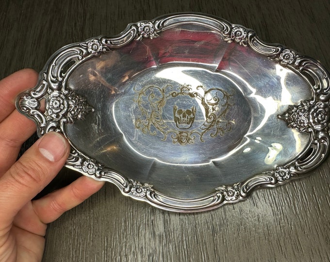 Gothic Human Skull Scroll Pattern Stainless Steel Tray - Etsy