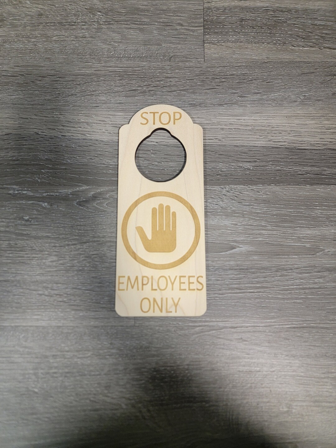 Stop Employees Only Engraved Wooden Door Hanger Warning Sign - Etsy