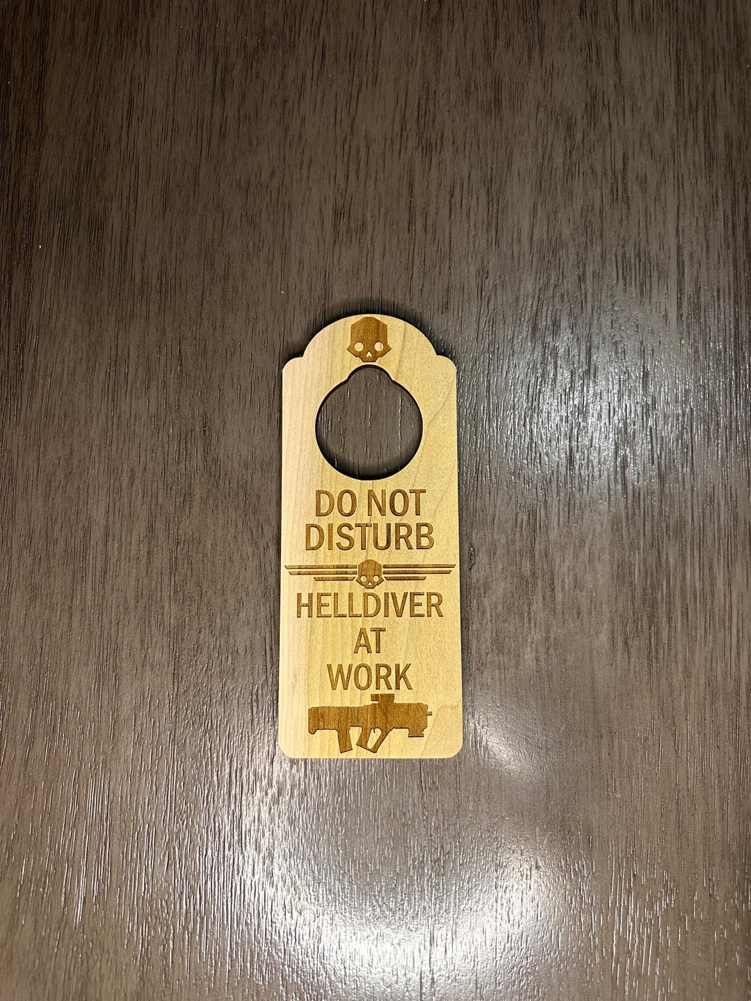 Helldivers Do Not Disturb Helldiver at Work Engraved Door Hanger Sign - Etsy