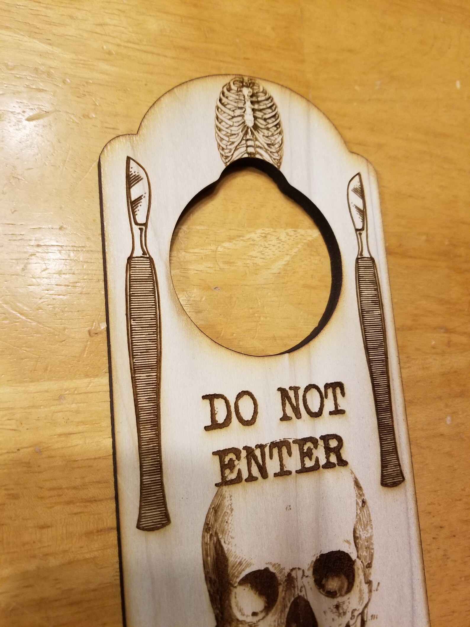 Do Not Disturb Autopsy Engraved Door Hanger Sign | Etsy