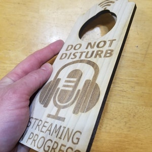 Do Not Disturb Streaming in Progress Engraved Door Hanger Sign - Etsy