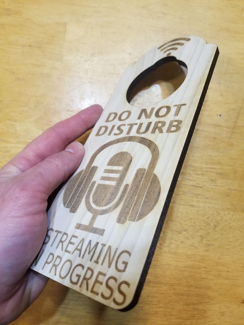 Do Not Disturb Streaming in Progress Engraved Door Hanger Sign - Etsy