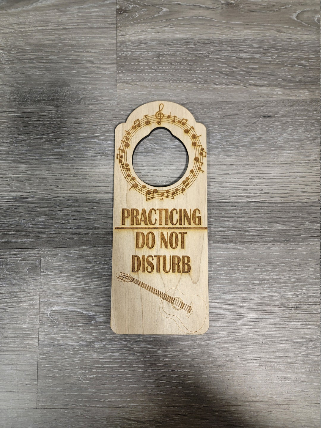 Practicing Do Not Disturb Guitar or Any Instrument Engraved Door Hanger ...
