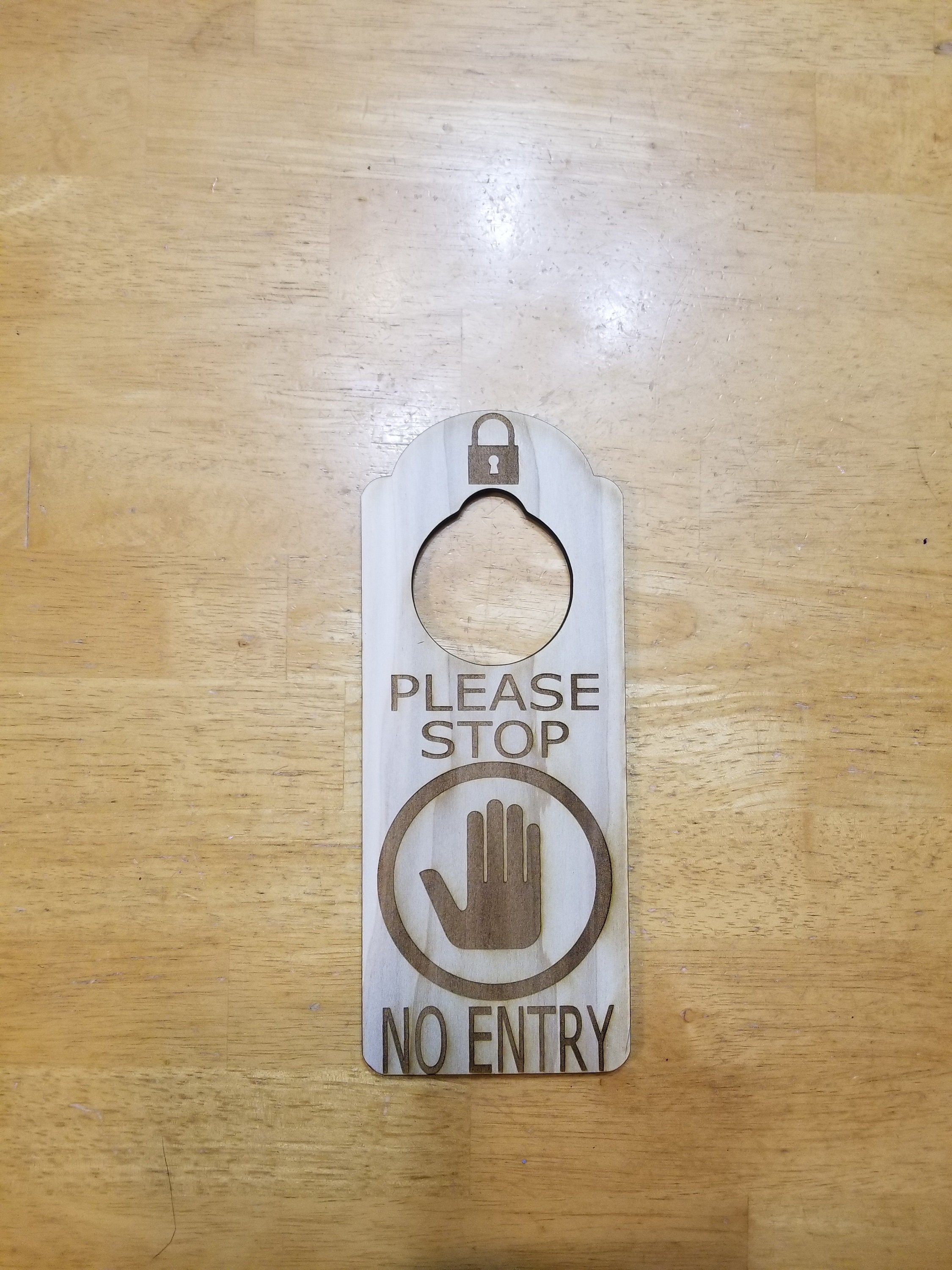 Please Stop No Entry Engraved Door Hanger Sign Do Not Disturb - Etsy