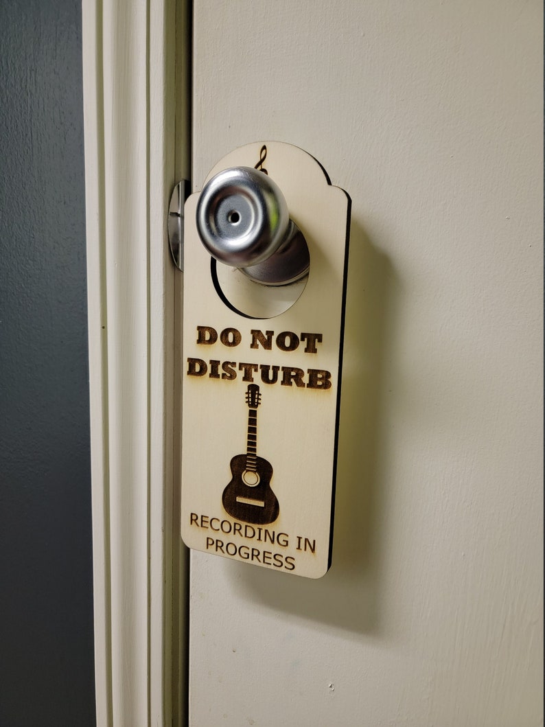 Do Not Disturb Recording in Progress Guitar Engraved Door - Etsy