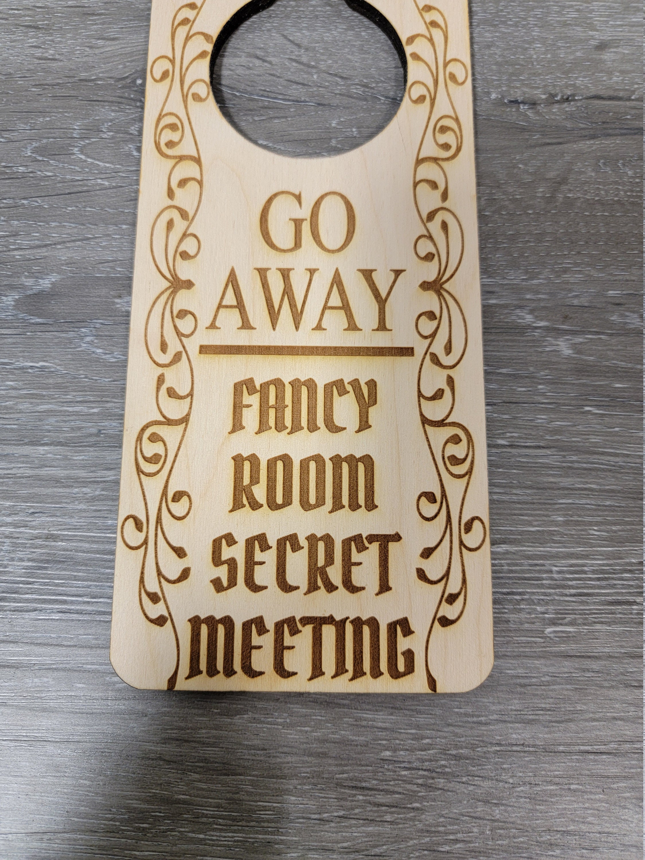 Fancy Room Secret Meeting Engraved Door Hanger Sign What We Do - Etsy