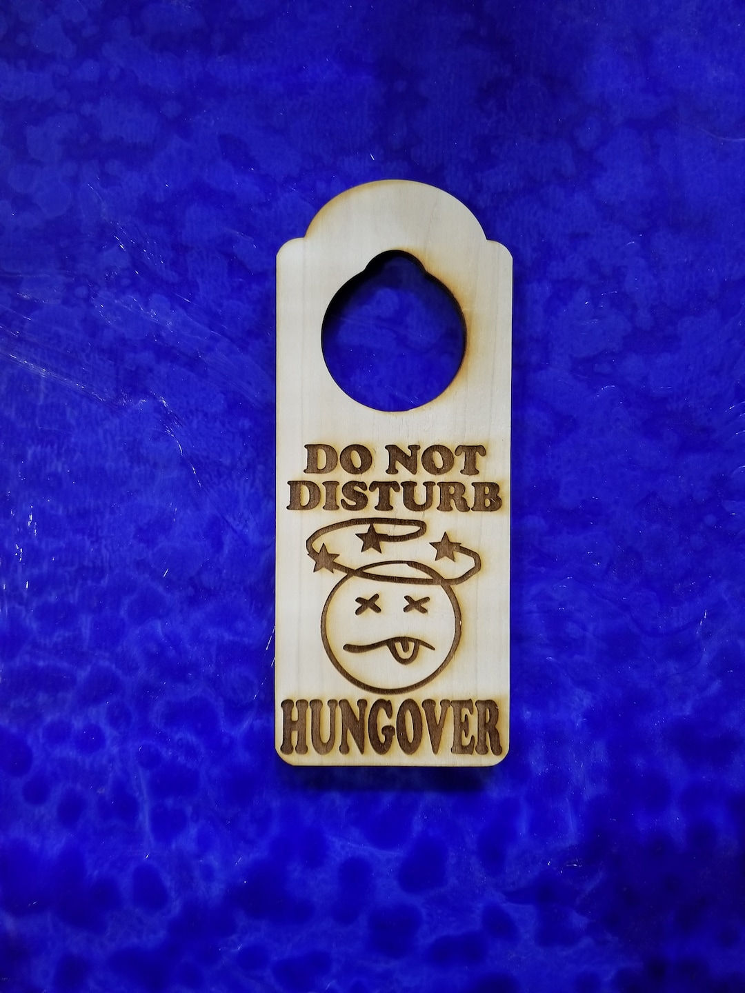 Do Not Disturb Hungover Engraved Door Hanger Sign Drunk - Etsy
