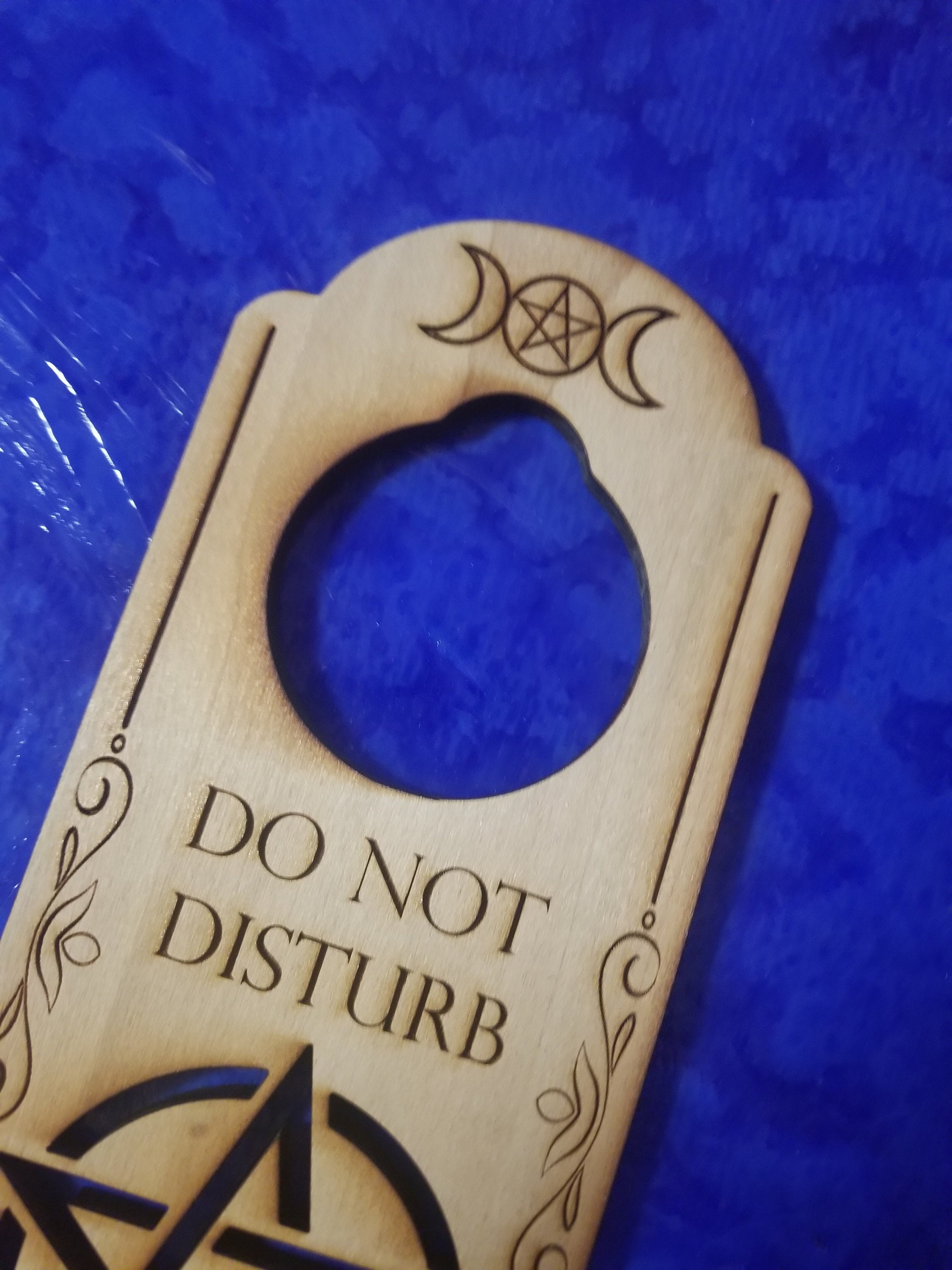 Do Not Disturb Witch at Work Wood Engraved Door Hanger Sign | Etsy