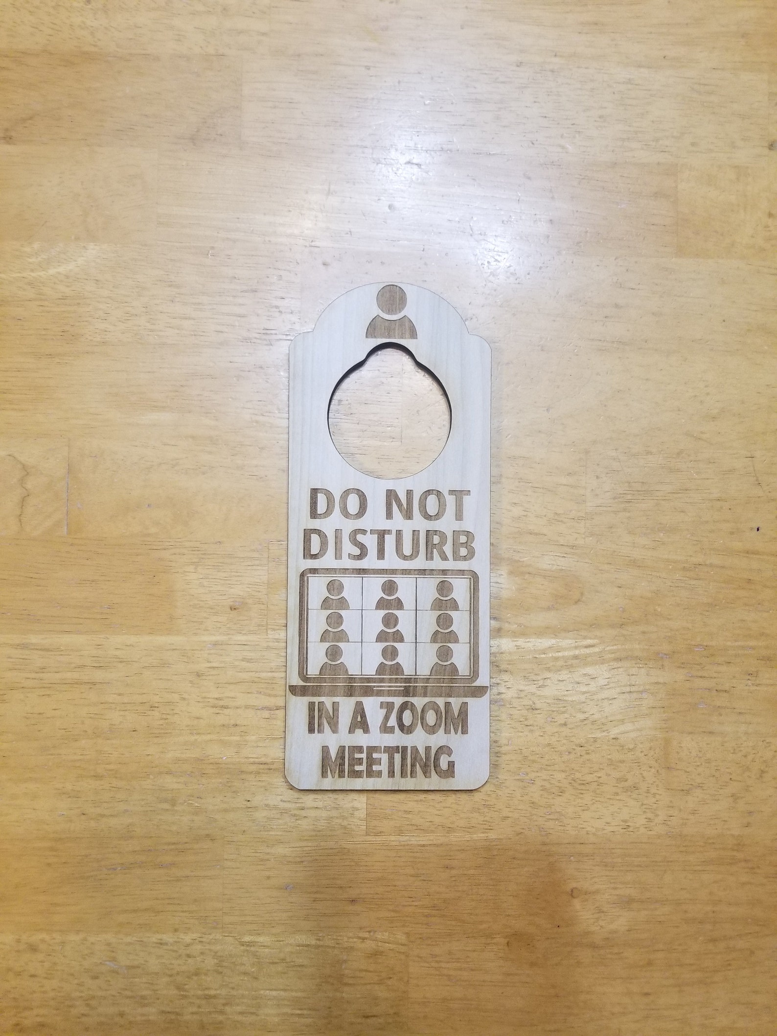 Do Not Disturb in a Zoom Meeting Engraved Door Hanger Sign - Etsy