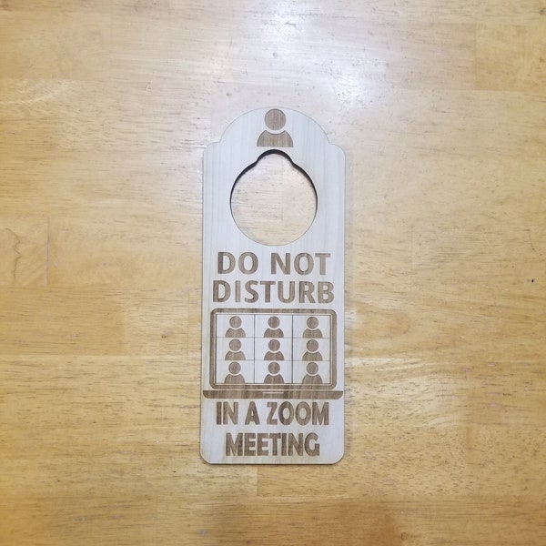 Zoom Meeting Door Sign - Etsy