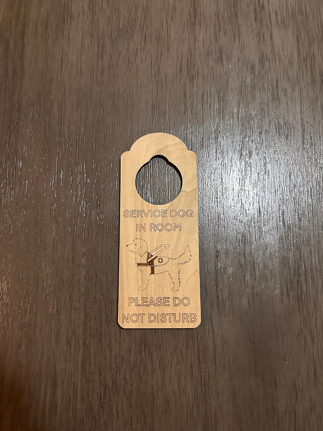 Service Dog in Room Do Not Disturb Engraved Door Hanger Sign - Etsy