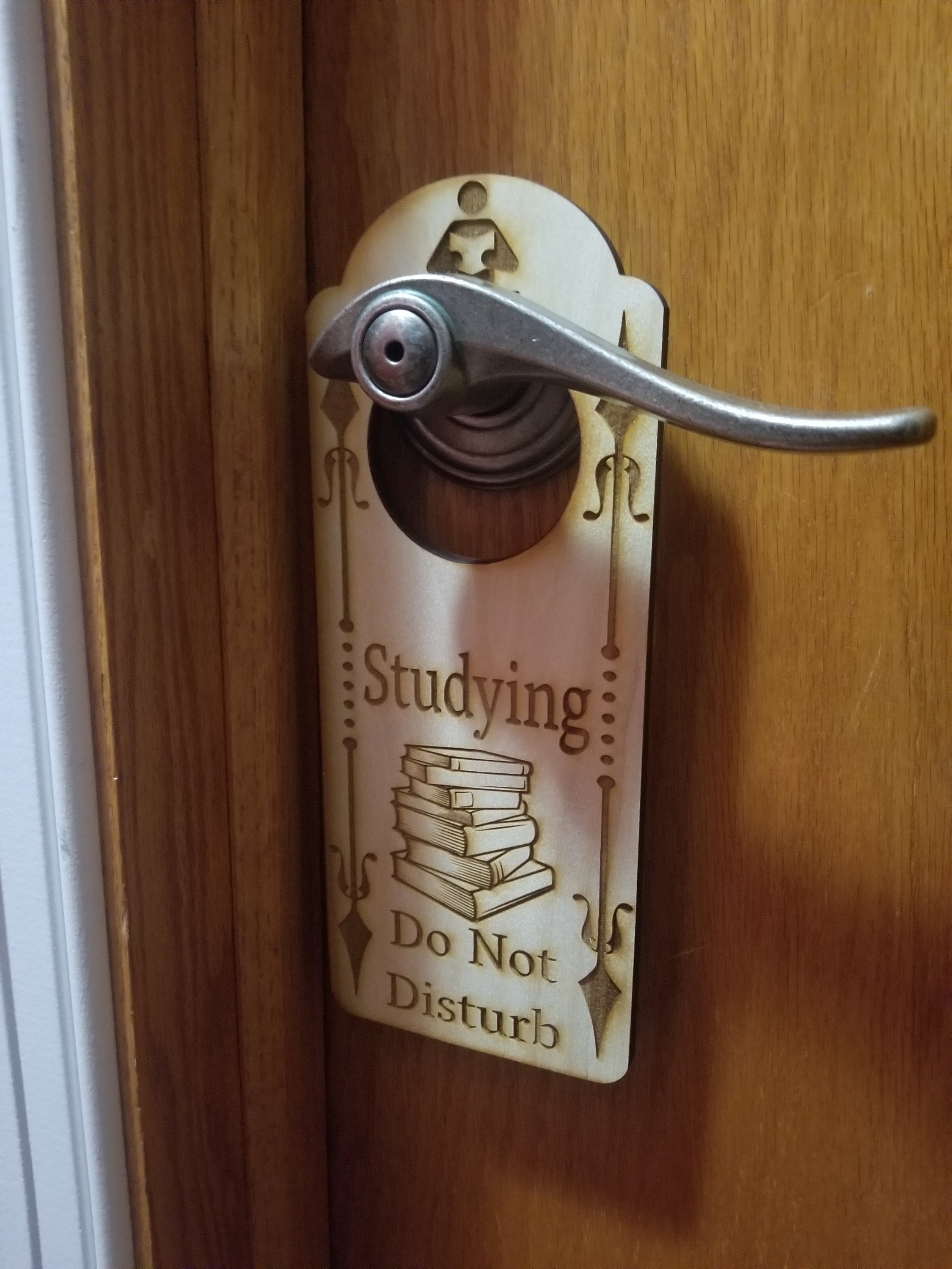 Studying Do Not Disturb Engraved Door Hanger Sign - Etsy
