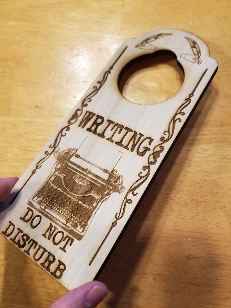 Writing Do Not Disturb Engraved Door Hanger Sign - Etsy