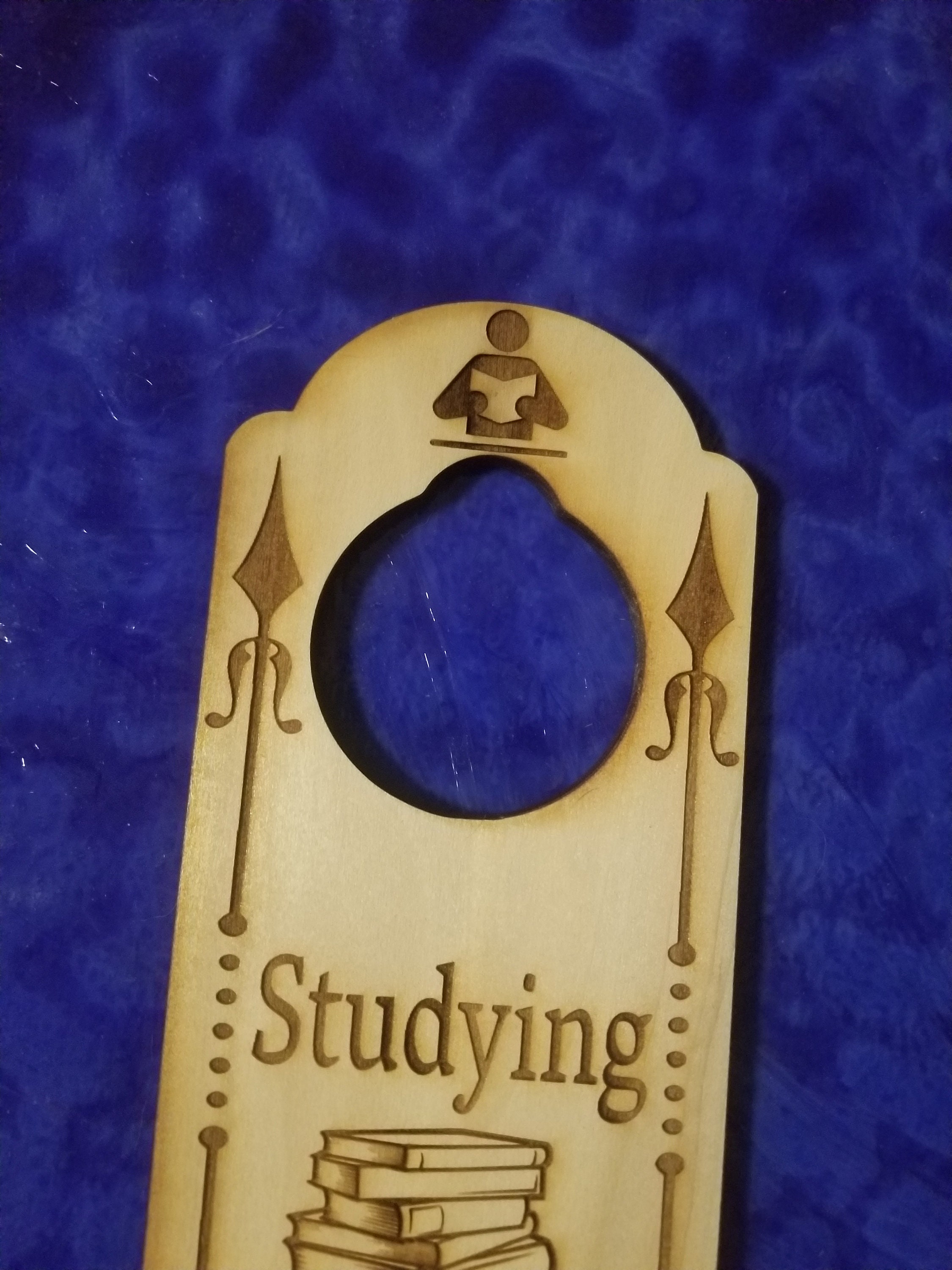Studying Do Not Disturb Engraved Door Hanger Sign - Etsy