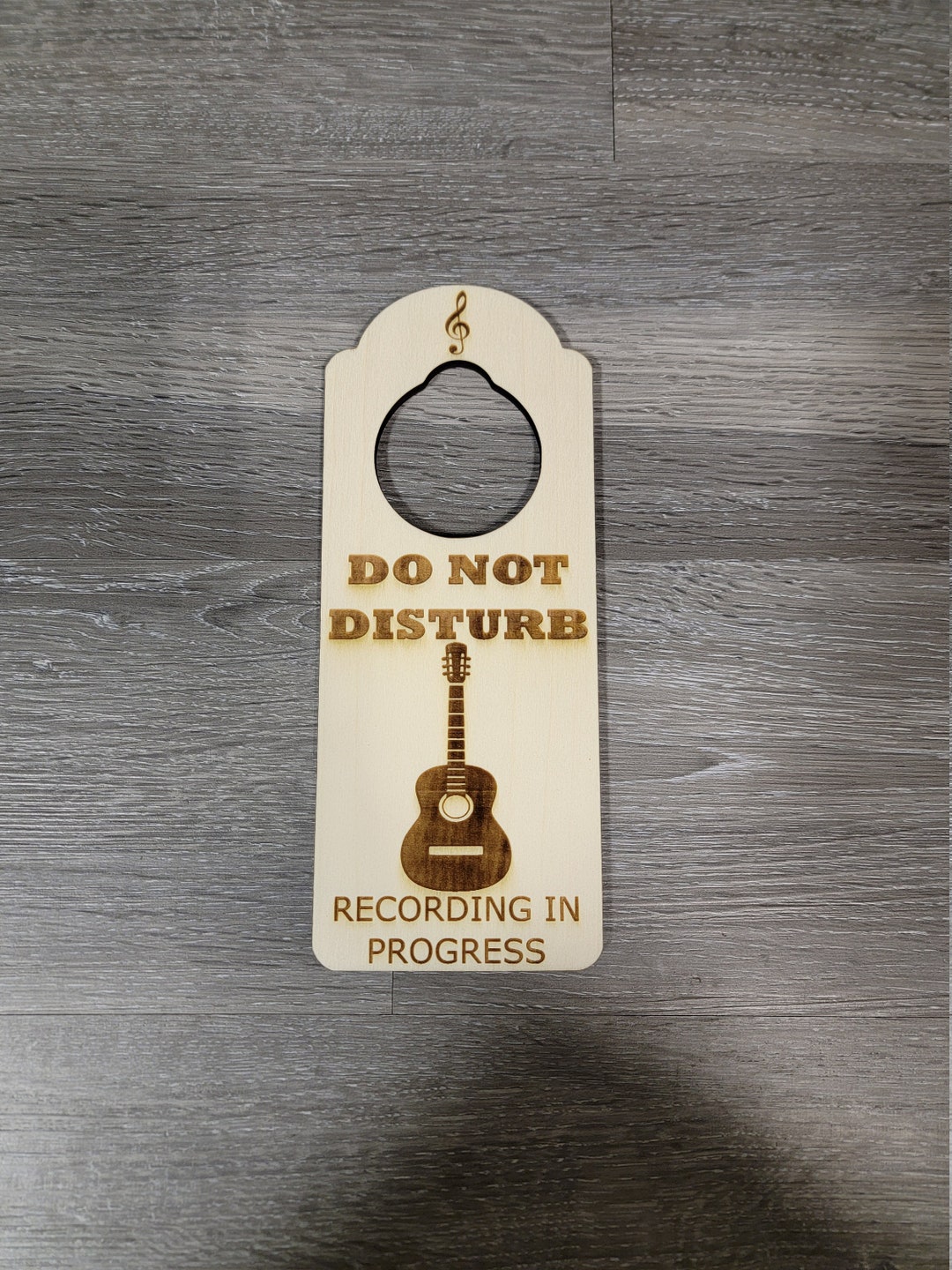 Do Not Disturb Recording in Progress Guitar Engraved Door Hanger Sign ...
