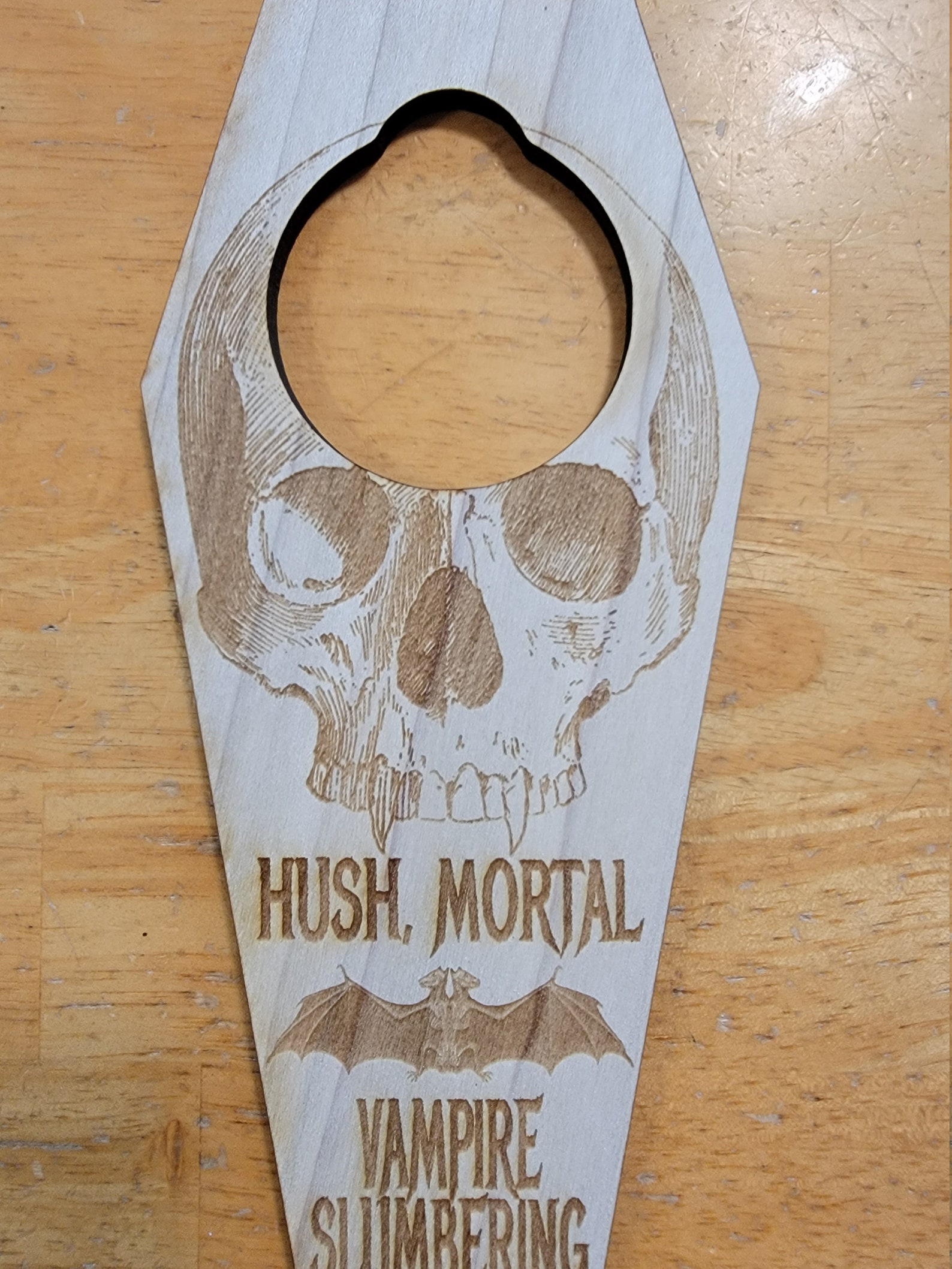 Hush Mortal Vampire Slumbering Coffin Shaped Do Not Disturb - Etsy