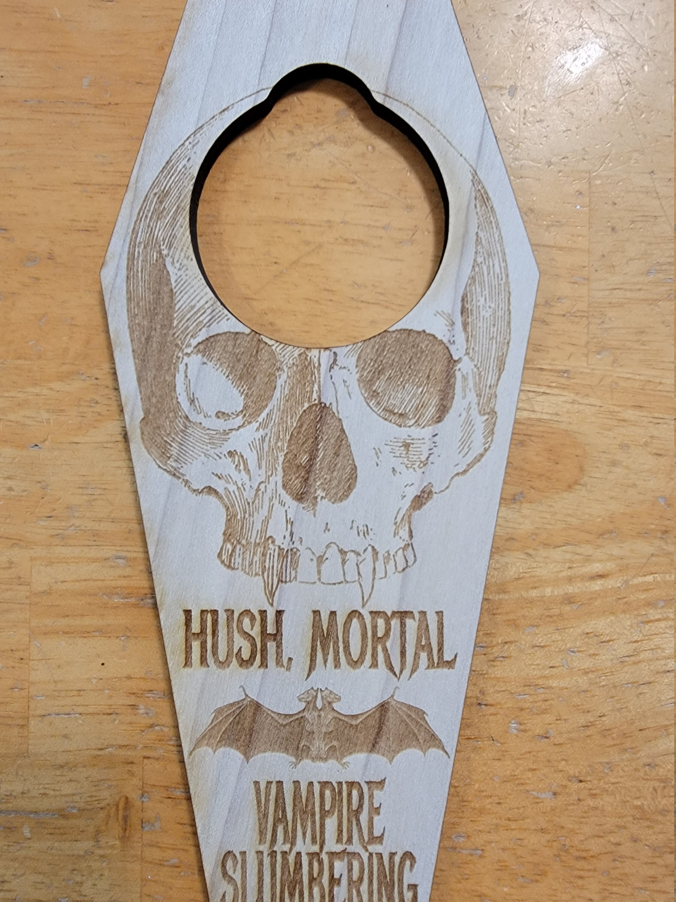Hush Mortal Vampire Slumbering Coffin Shaped Do Not Disturb - Etsy