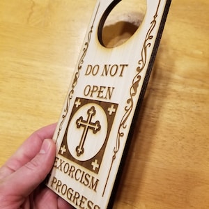 Do Not Disturb Exorcism in Progress Engraved Door Hanger Sign - Etsy