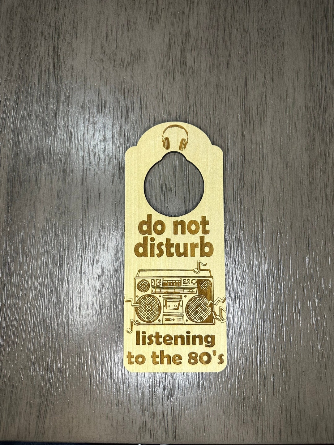 Do Not Disturb Listening to the 80s Engraved Door Hanger Sign Music - Etsy