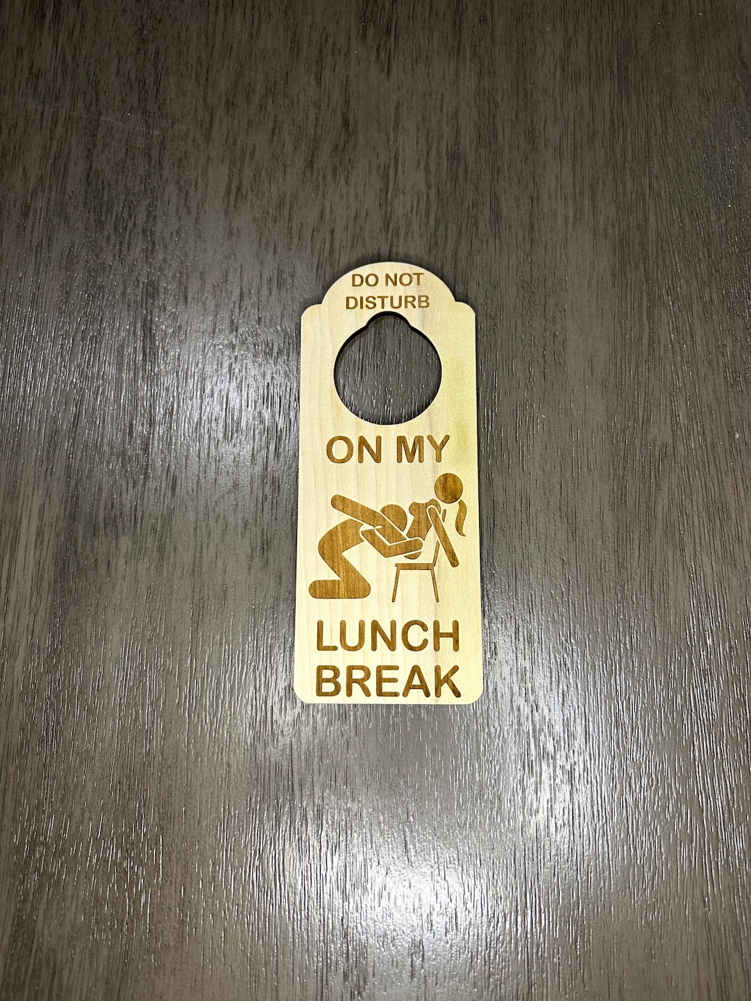 Joke Do Not Disturb on My Lunch Break Engraved Door Hanger Sex - Etsy