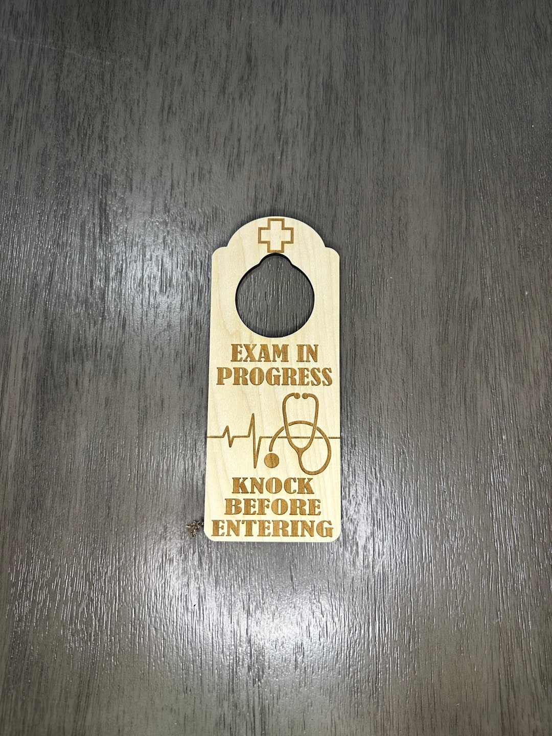 Exam in Progress Knock Before Entering Door Hanger Sign Doctor's Office ...