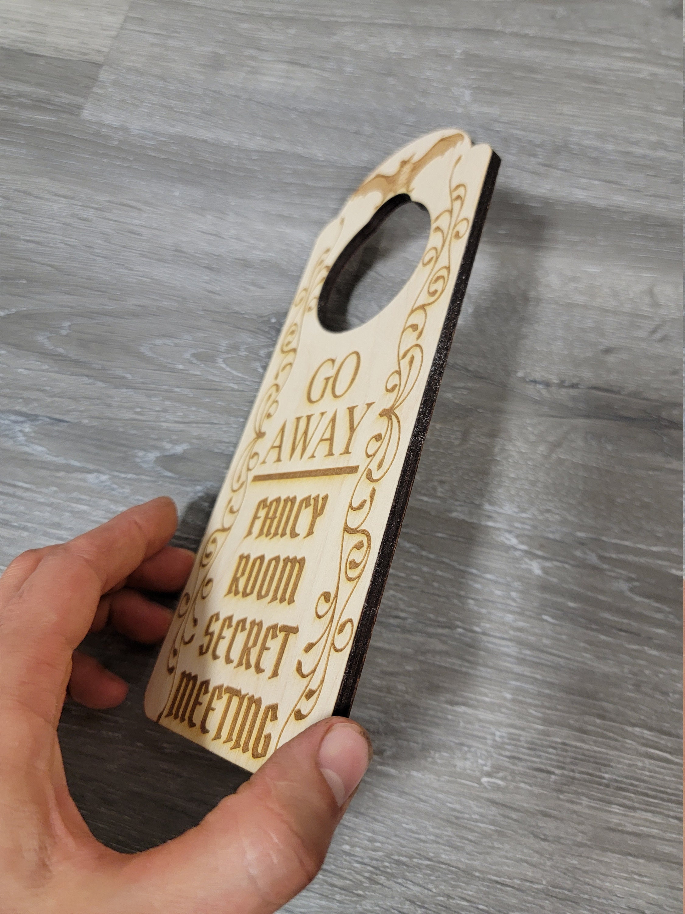 Fancy Room Secret Meeting Engraved Door Hanger Sign What We Do - Etsy
