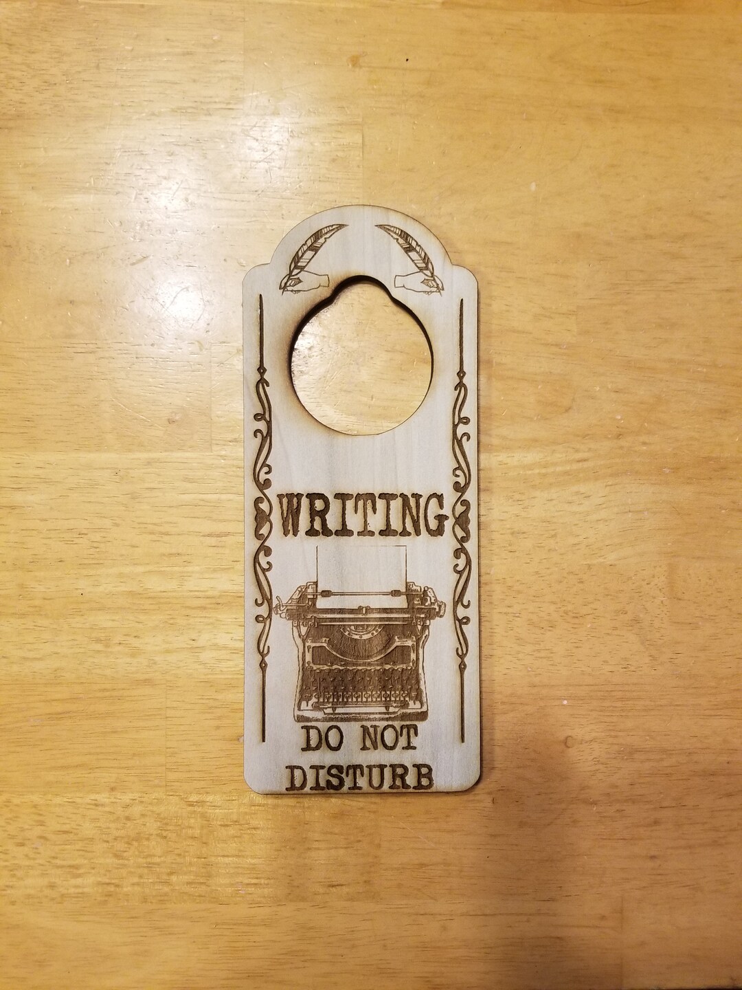 Writing Do Not Disturb Engraved Door Hanger Sign - Etsy