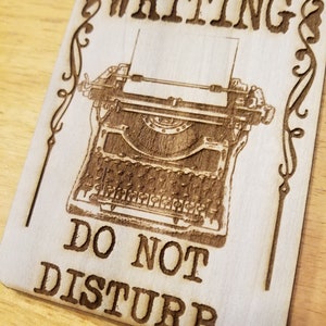 Writing Do Not Disturb Engraved Door Hanger Sign - Etsy