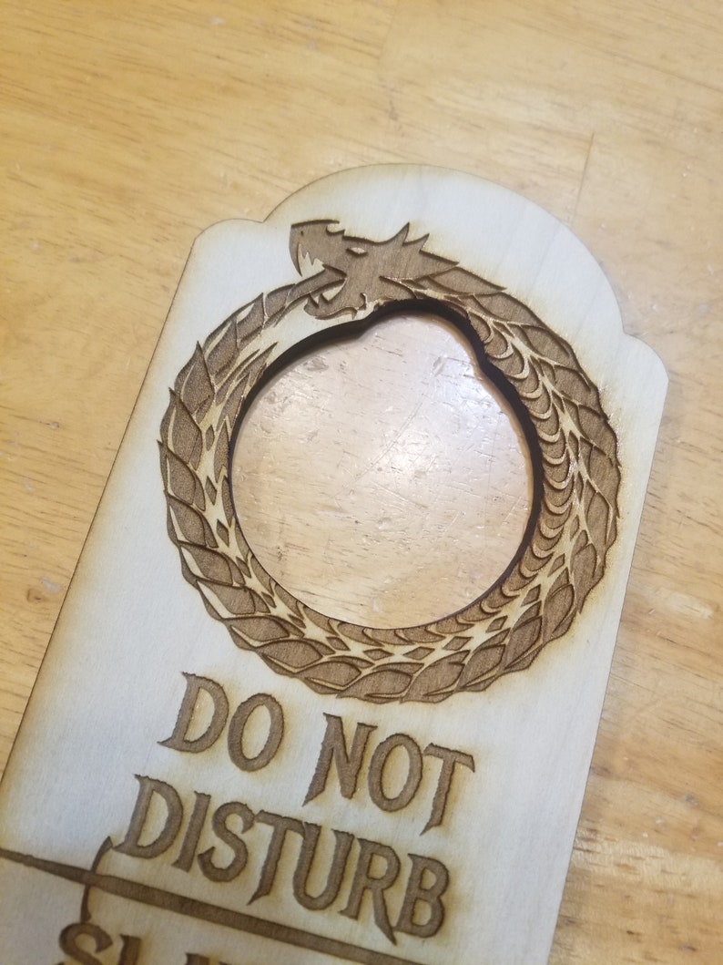Do Not Disturb Slaying Dragons Engraved Door Hanger Sign RPG Dungeons ...