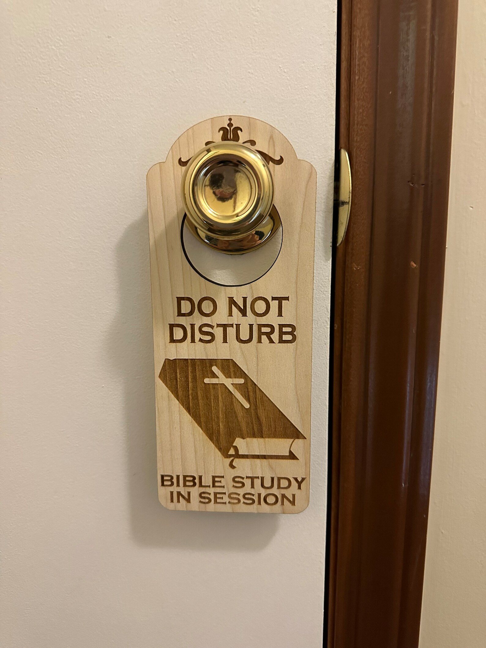 Do Not Disturb Bible Study in Session Engraved Door Hanger Sign ...