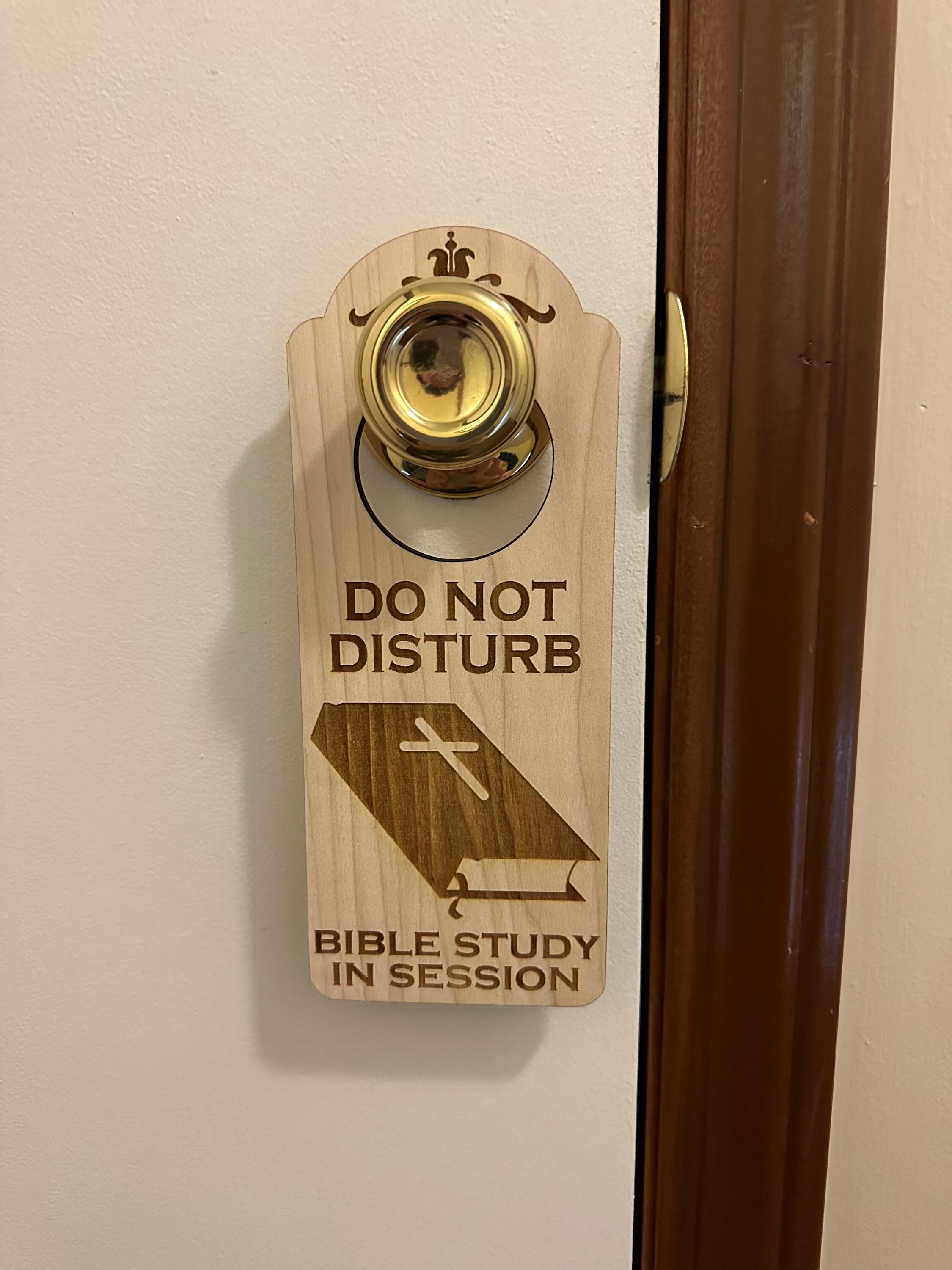 Do Not Disturb Bible Study in Session Engraved Door Hanger Sign ...