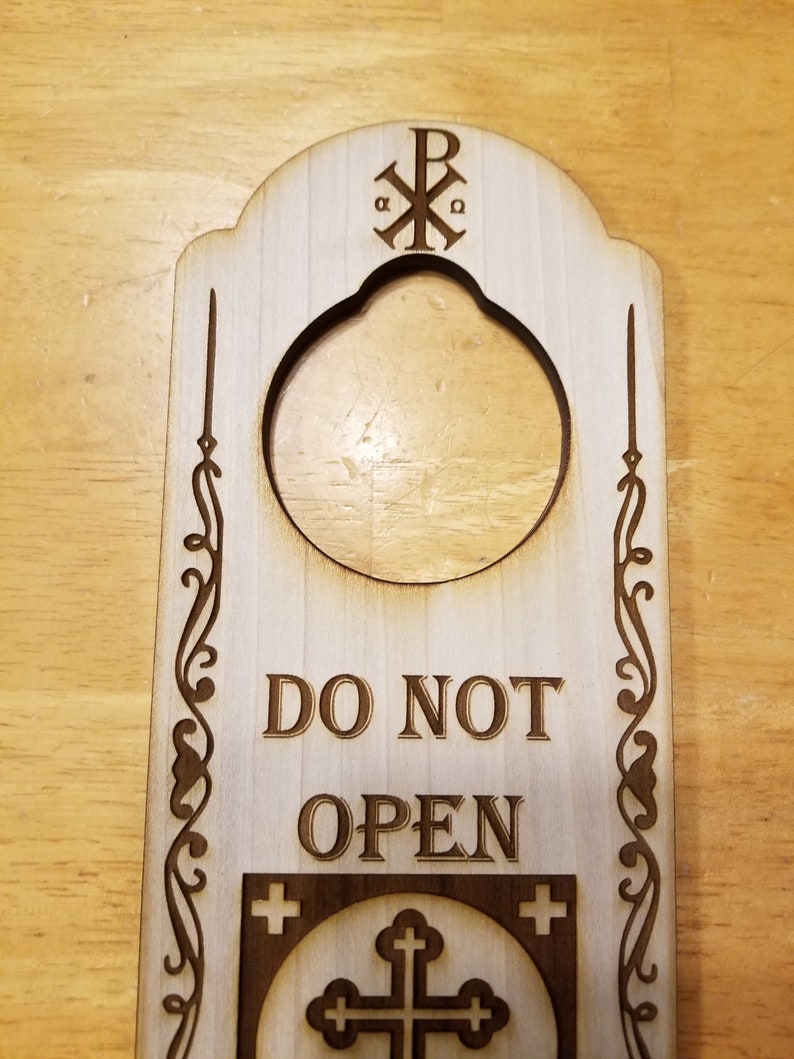 Do Not Disturb Exorcism in Progress Engraved Door Hanger Sign | Etsy
