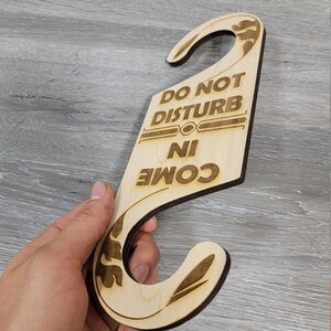 Flippable Do Not Disturb Come in Engraved Door Hanger Sign - Etsy