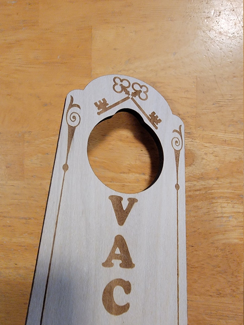 Room Occupied or Vacant Double Sided Engraved Door Hanger Sign | Etsy