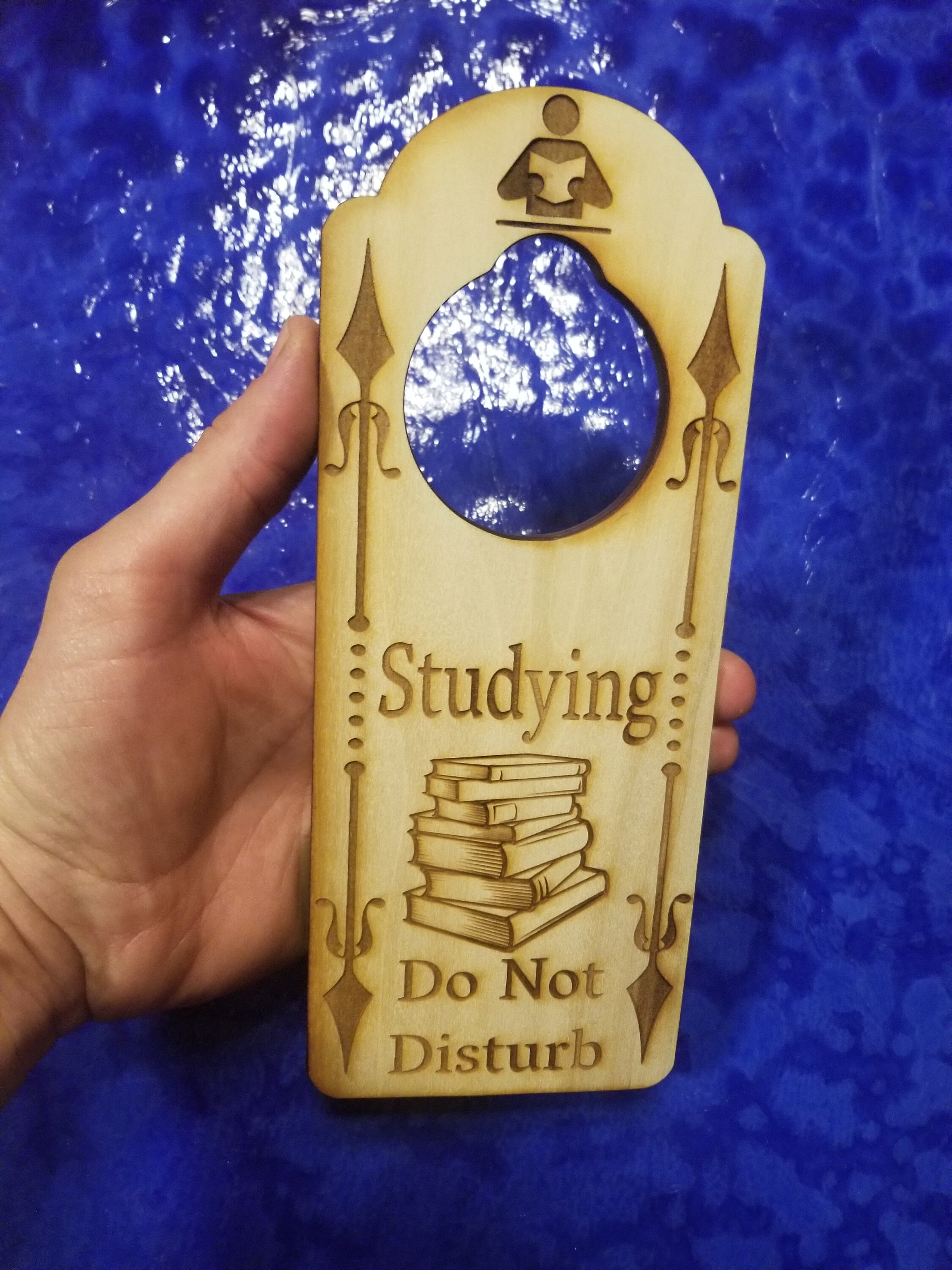 Studying Do Not Disturb Engraved Door Hanger Sign - Etsy