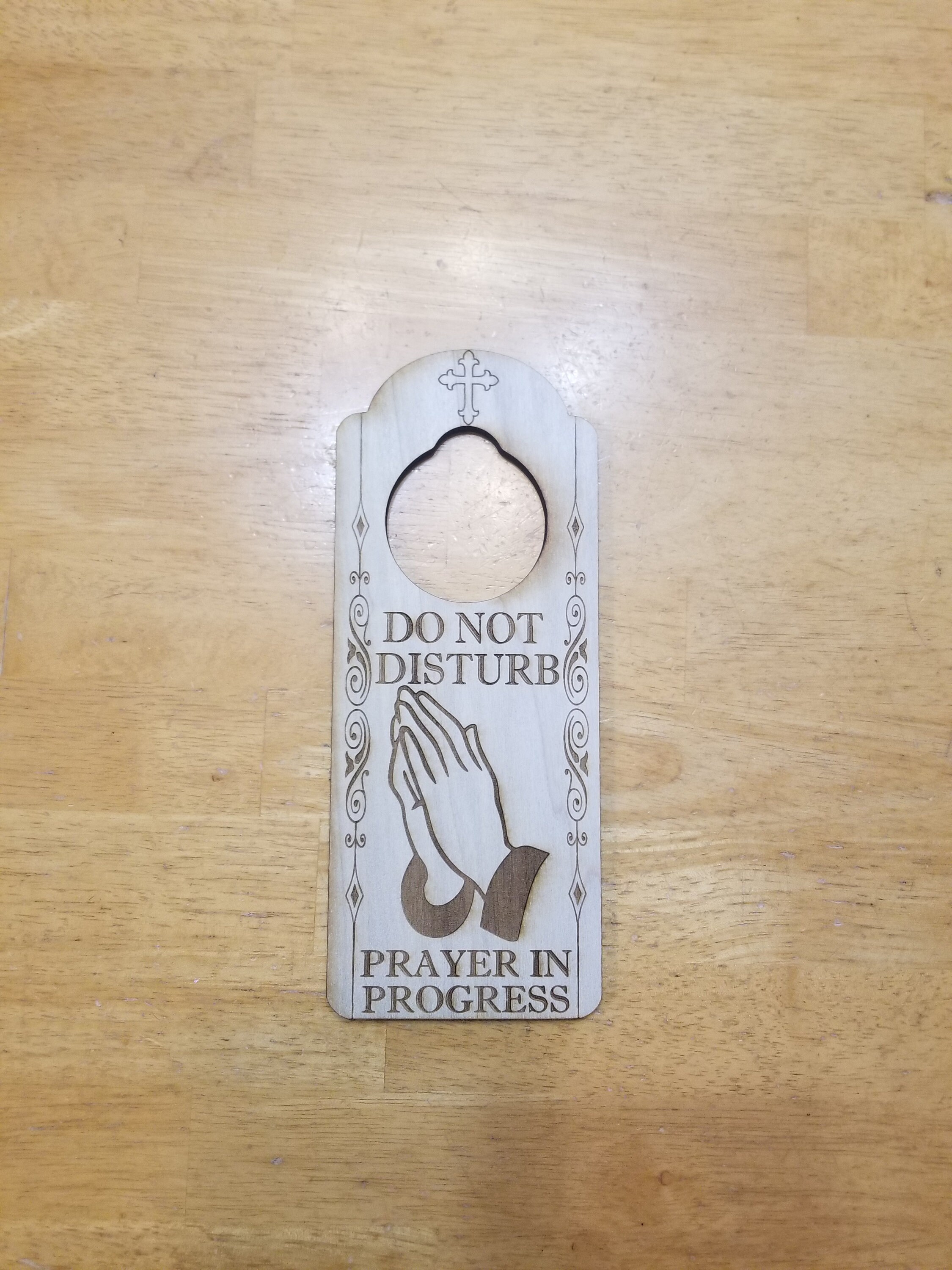 Do Not Disturb Prayer in Progress Engraved Door Hanger Sign | Etsy