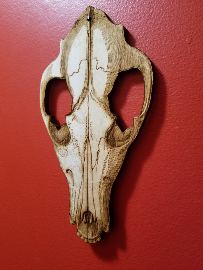 Wolf Skull Engraving Wall Piece 9 X 5 | Etsy