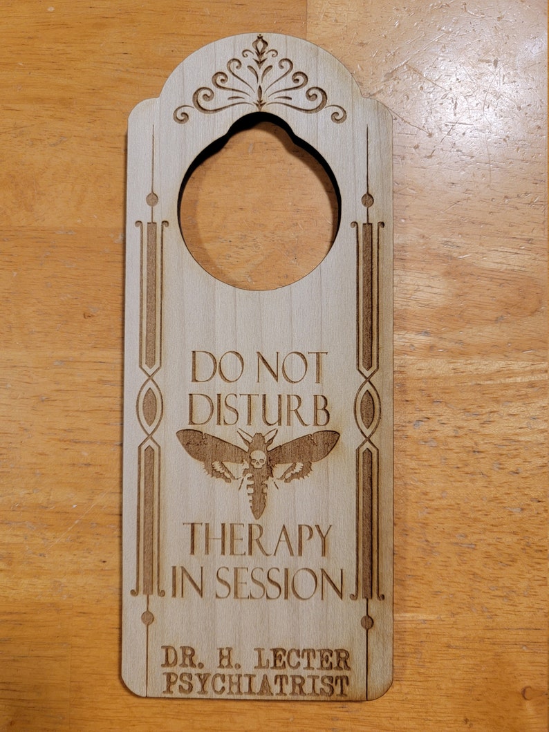 Doctor Lecter Do Not Disturb Silence of the Lambs Engraved Door Hanger ...