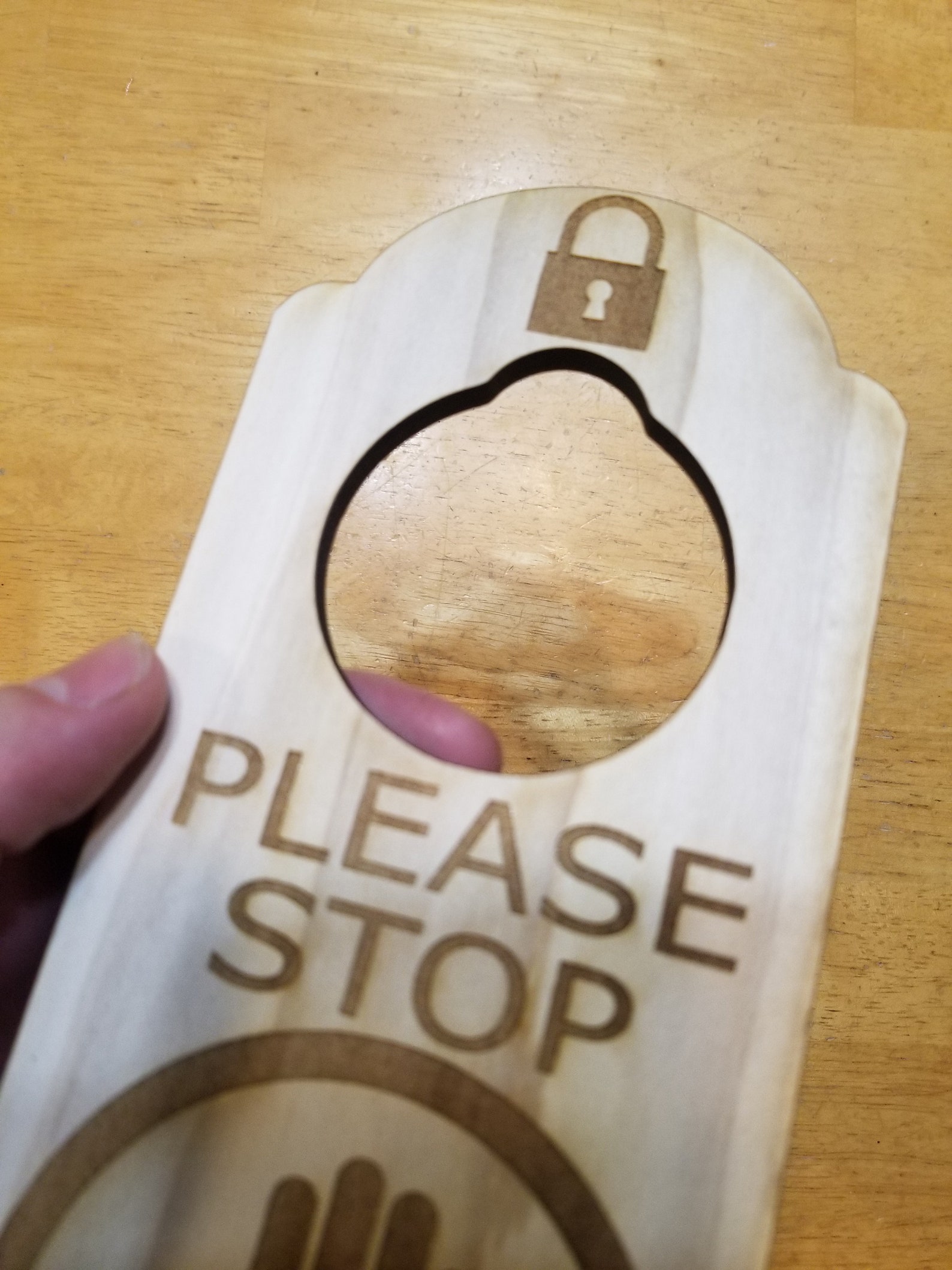 Please Stop No Entry Engraved Door Hanger Sign Do Not Disturb - Etsy