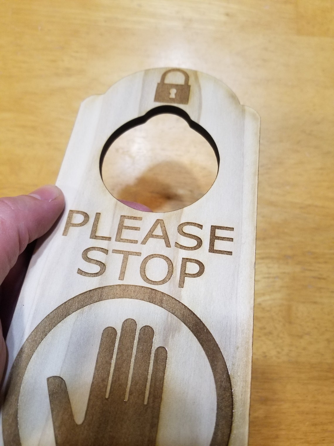 Please Stop No Entry Engraved Door Hanger Sign Do Not Disturb - Etsy