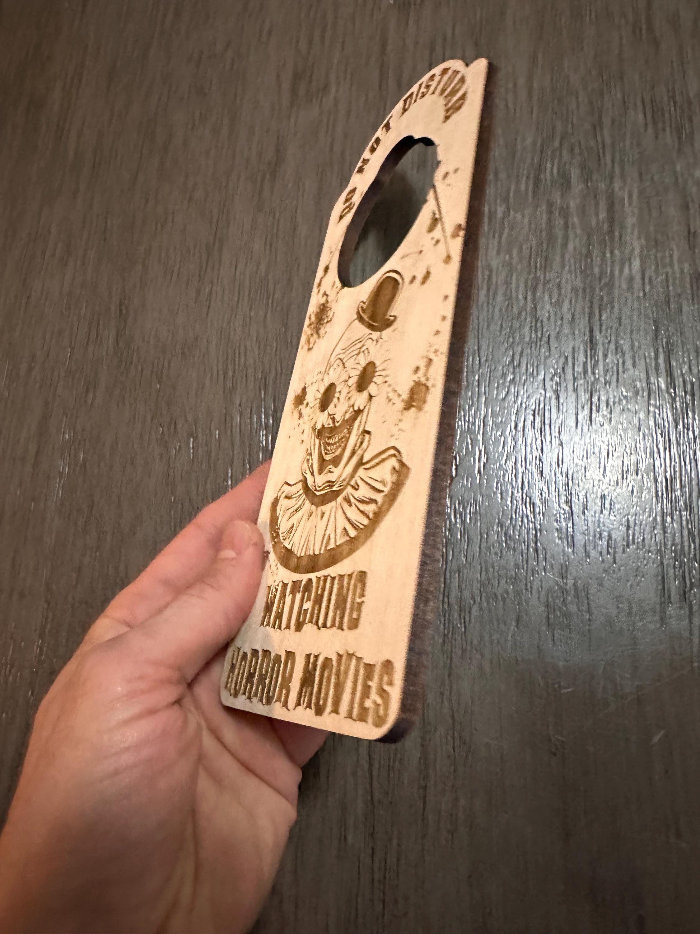 Terrifier Art the Clown Do Not Disturb Watching Horror Movies Engraved ...