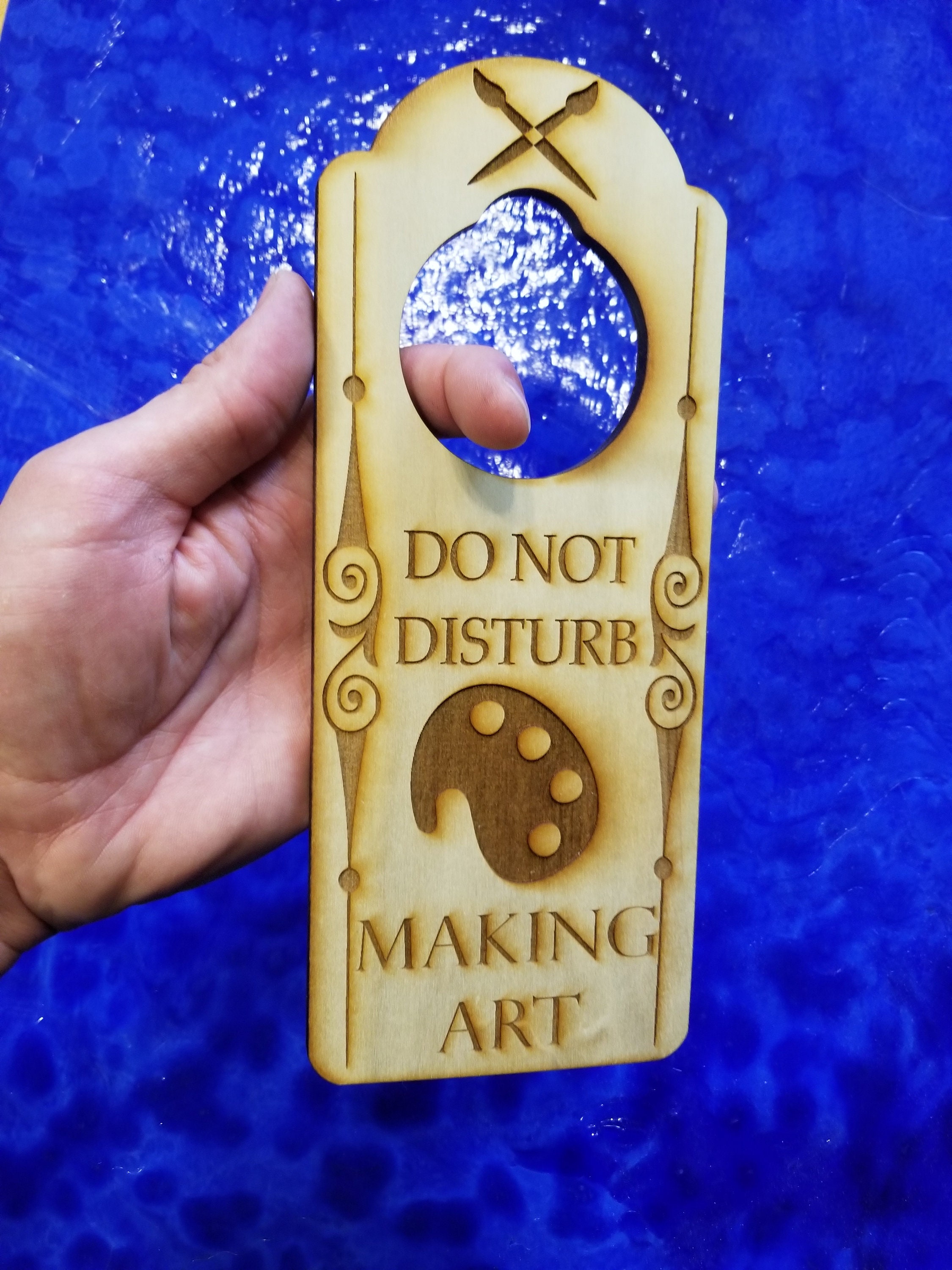 Do Not Disturb Making Art Engraved Door Hanger Sign - Etsy