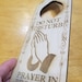 Do Not Disturb Prayer in Progress Engraved Door Hanger Sign Christian ...
