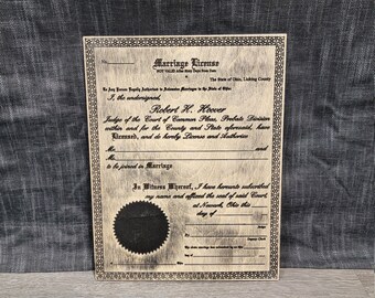 Engraved Certificate - Etsy