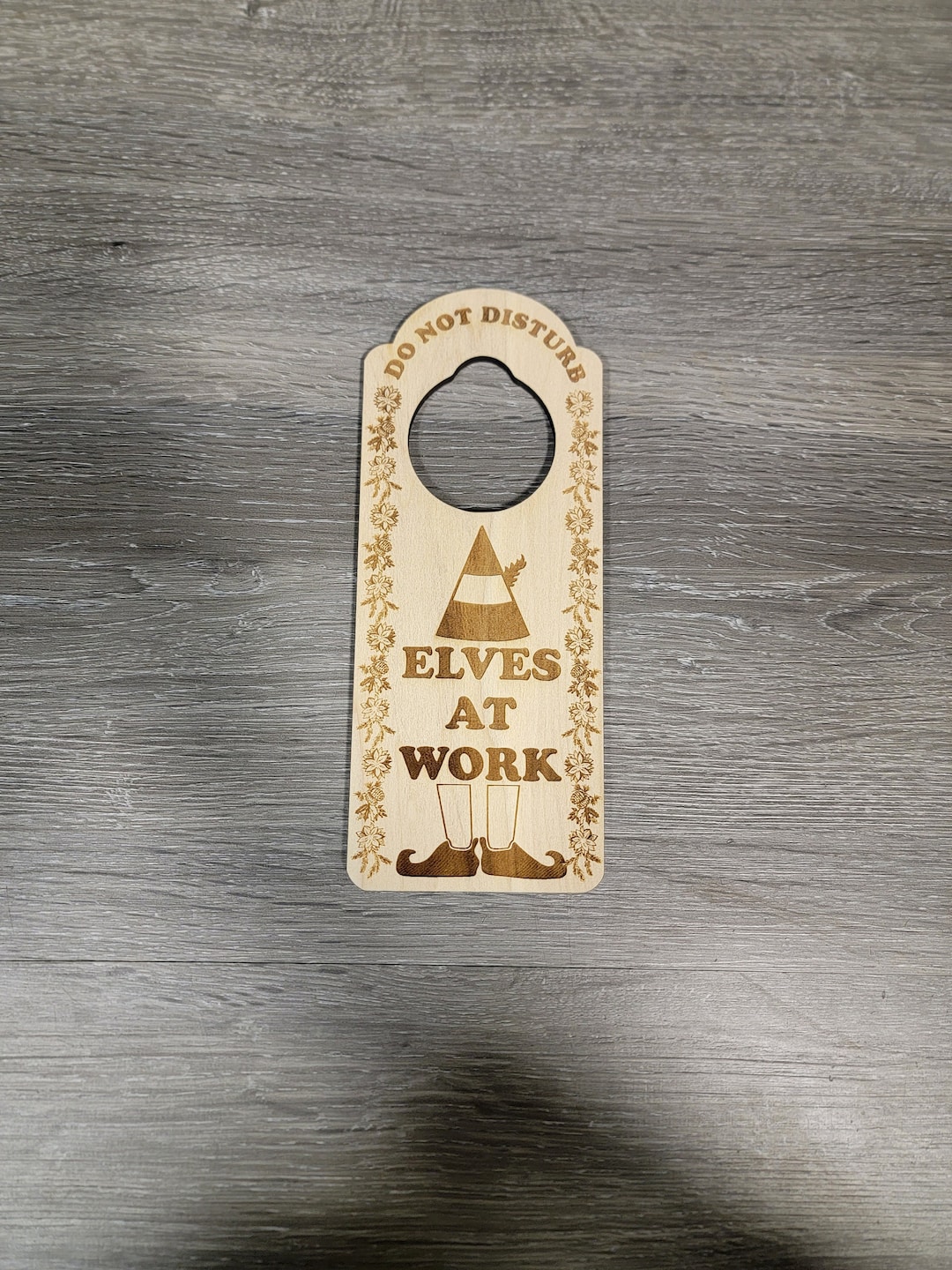 Do Not Disturb Elves at Work Christmas Engraved Door Hanger - Etsy